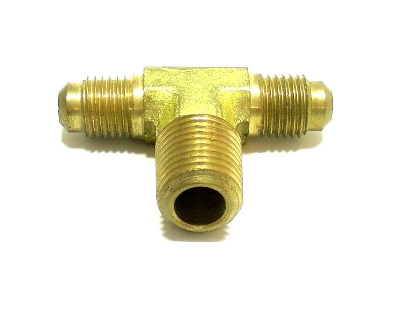 1 4 NPT X 1 4 Flare SAE Brass Branch Tee