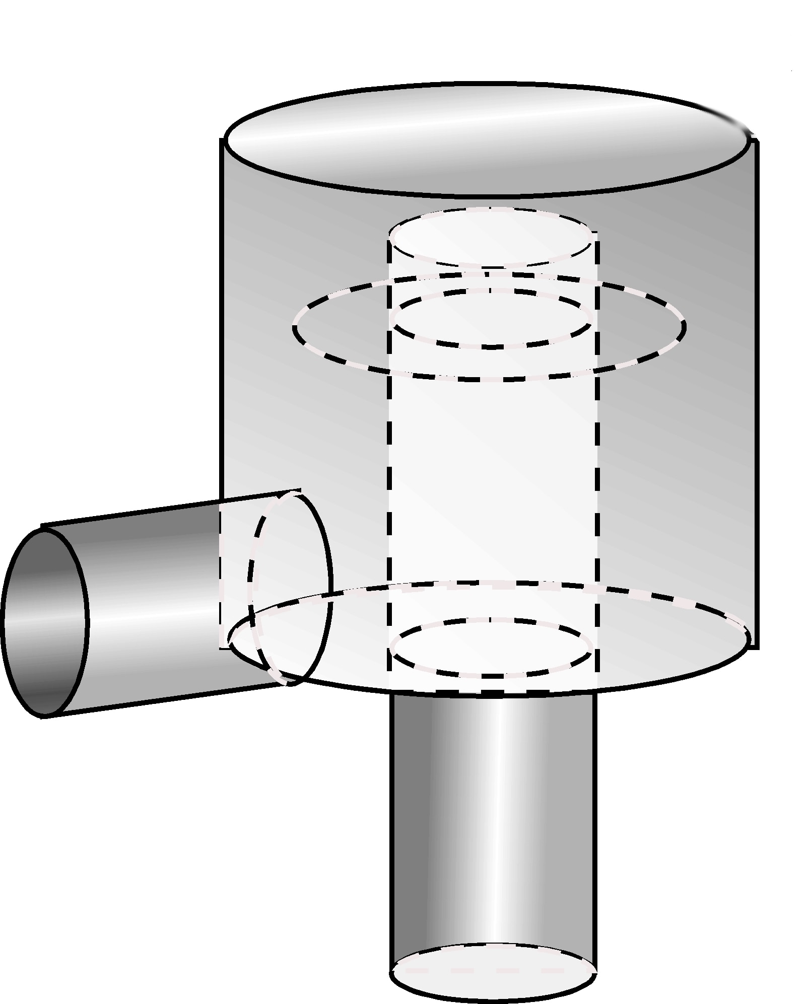 W002-744 1-1/2" Stainless Exhaust Water Box with Insulation Blanket