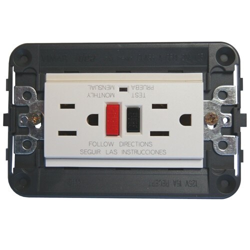 Vimar 16296.B Duplex GFCI Outlet Socket