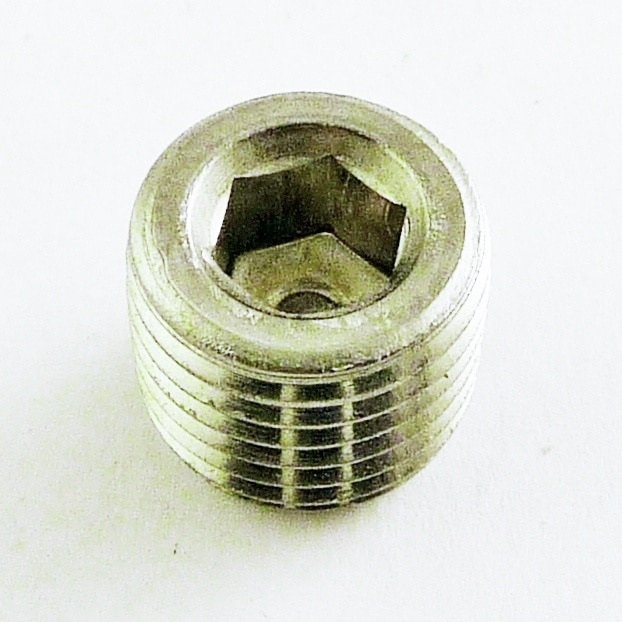 1/4" Male NPT Stainless Countersunk Pipe Plug