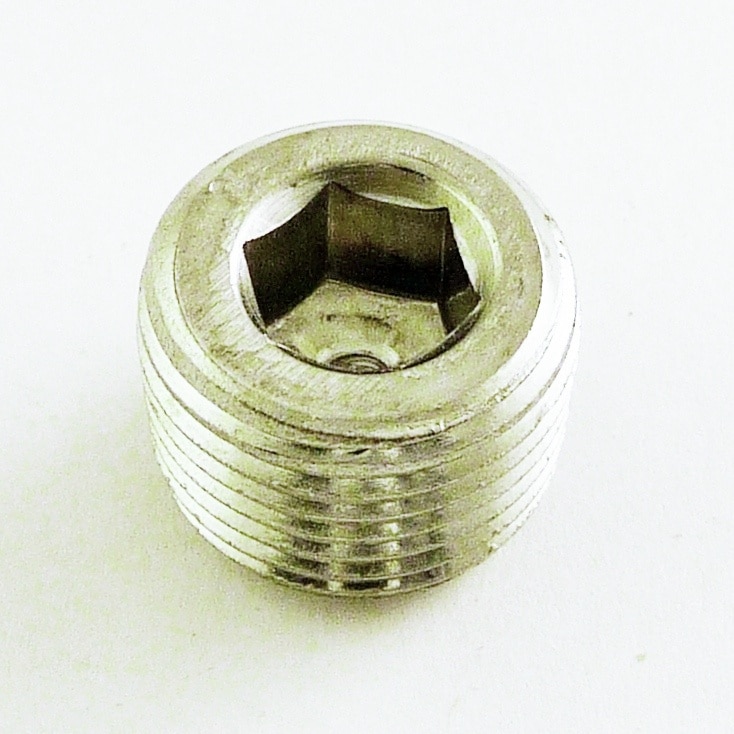 3/8" Male NPT Stainless Countersunk Pipe Plug