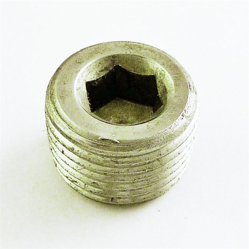 1/2" Male NPT Stainless Countersunk Pipe Plug