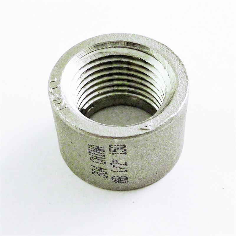 1/2" Female NPT Stainless Weld-On Half Coupling