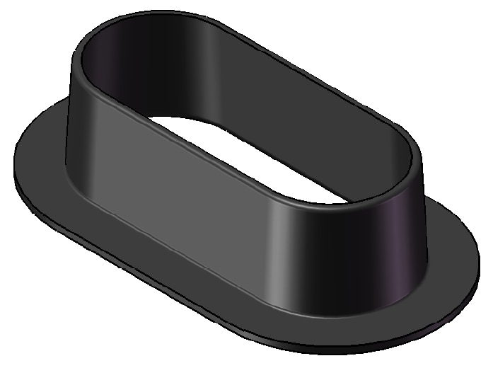 HRF5 5" Oval ABS Plastic Duct Hose Ring by MSI