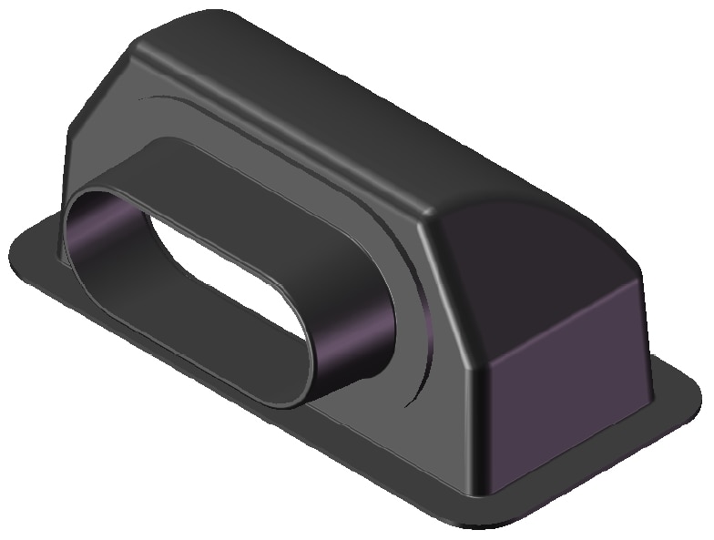 TB104-5S 10" x 4" ABS Plastic Transition Box with 5" Ring Side by MSI