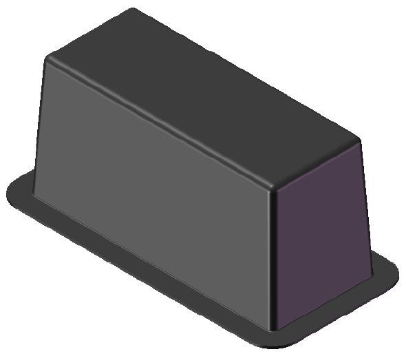 TB104 Blank 10" x 4" ABS Plastic Transition Box by MSI