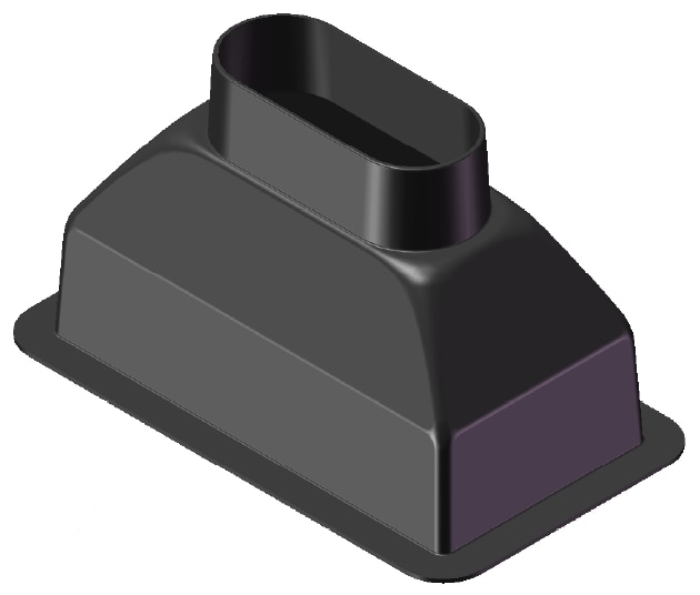 TB105-5B 10" x 5" ABS Plastic Transition Box with 5" Ring Back by MSI