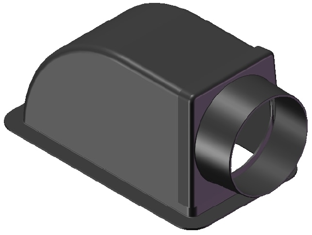 TB105-5E 10" X 5" ABS Plastic Transition Box with 5" Ring End by MSI