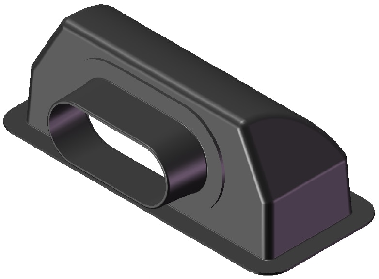 TB124-5S 12" x 4" ABS Plastic Transition Box with 5" Ring Side by MSI