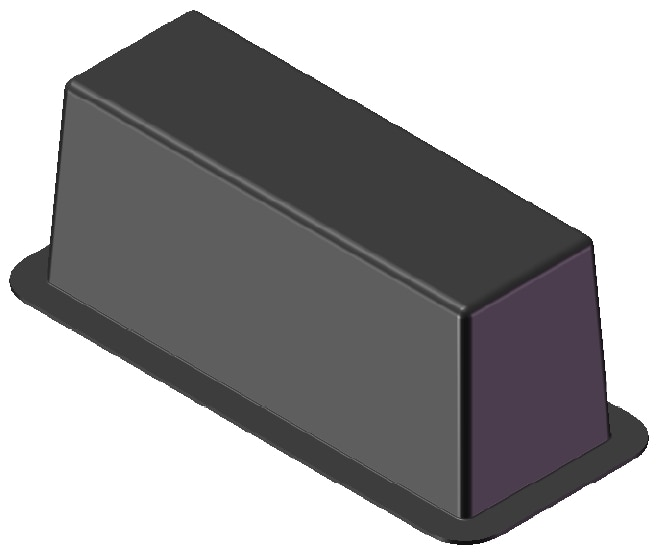 TB124 Blank 12" x 4" ABS Plastic Transition Box by MSI