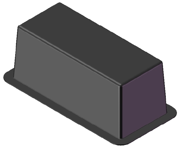 TB125 Blank 12" x 5" ABS Plastic Transition Box by MSI