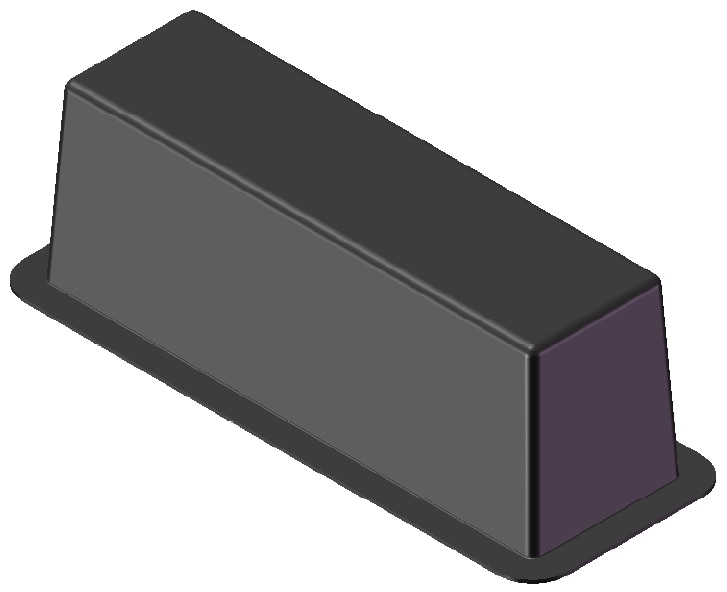 TB144 Blank 14" x 4" ABS Plastic Transition Box by MSI