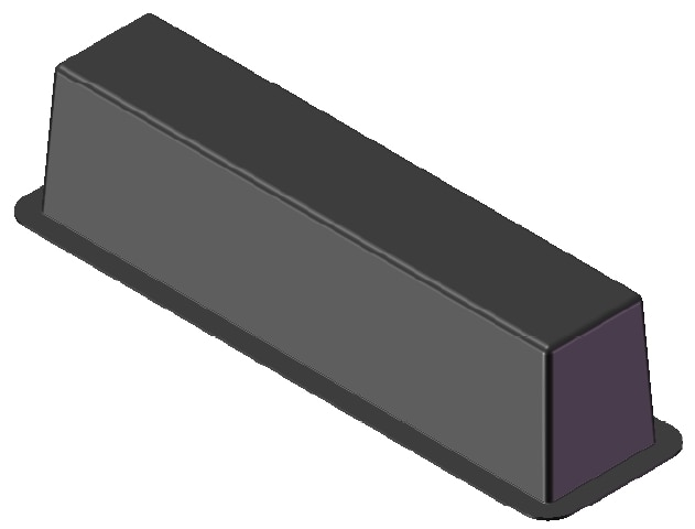 TB204 Blank 20" x 4" ABS Plastic Transition Box by MSI