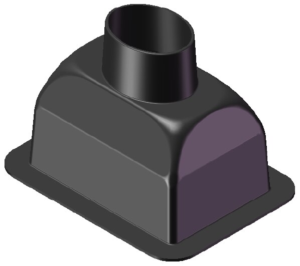 TB64-3B 6" x 4" ABS Plastic Transition Box with 3" Ring Back by MSI