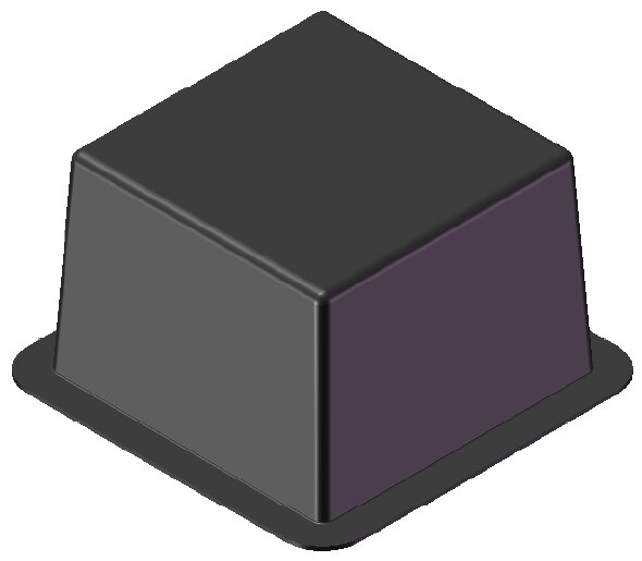 TB77 Blank 7" x 7" ABS Plastic Transition Box by MSI