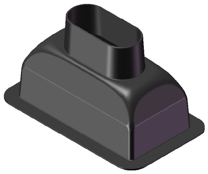 TB84-4B 8" x 4" ABS Plastic Transition Box with 4" Ring Back by MSI