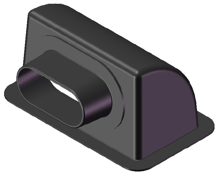 TB84-4S 8" x 4" ABS Plastic Transition Box with 4" Ring Side by MSI