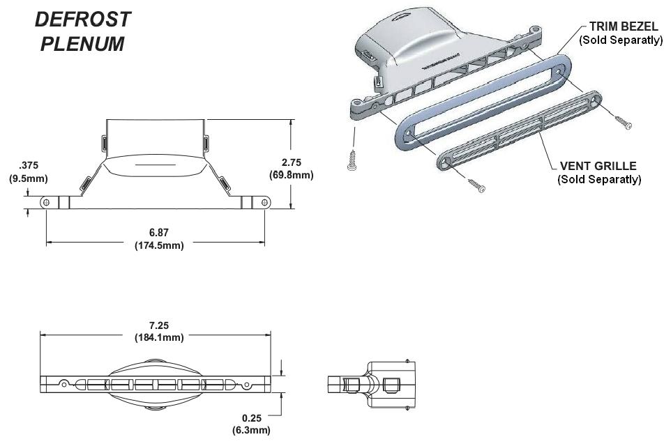 03-1838 Low Temperature 2-1/2" Defrost Plenum